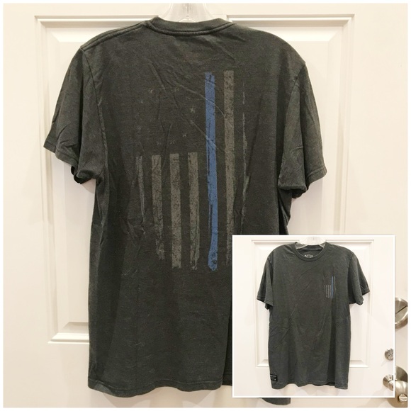 Howitzer | Shirts | Howitzer Distressed Thin Blue Line Tee Police ...